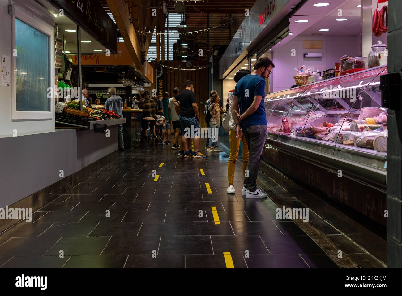 Inca, Spain; october 22 2022: Interior of the Municipal Market in the ...