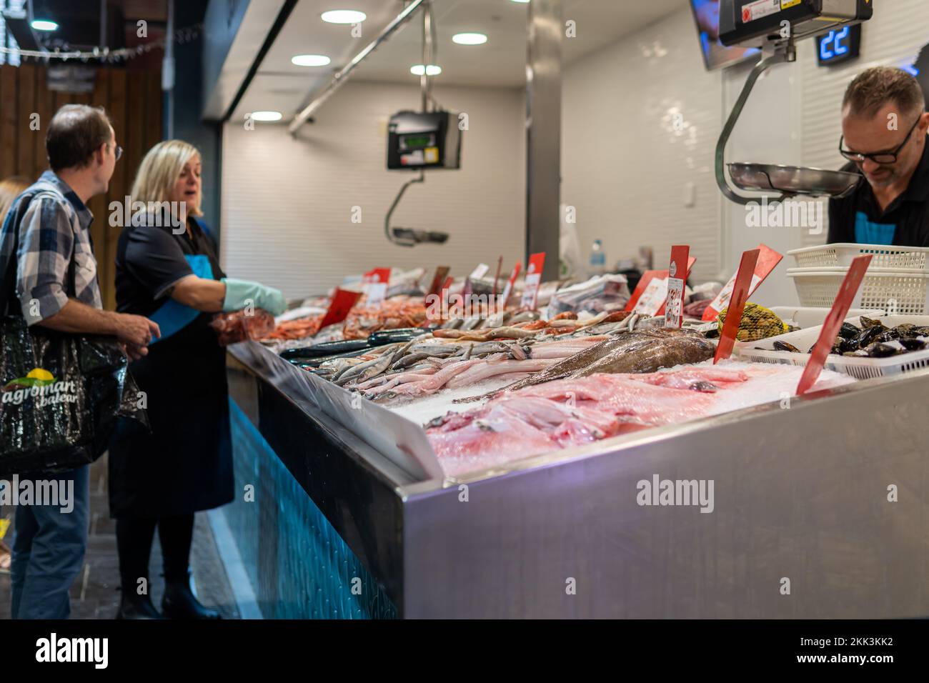 Inca, Spain; october 22 2022: Interior of the Municipal Market in the ...