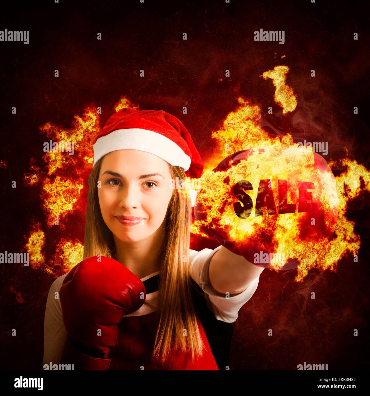 Boxing gloves on fire hi-res stock photography and images - Alamy