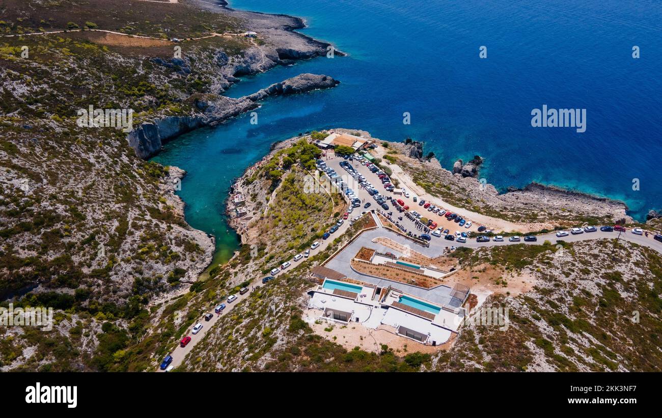 An aerial view of a rocky seashore Stock Photo - Alamy