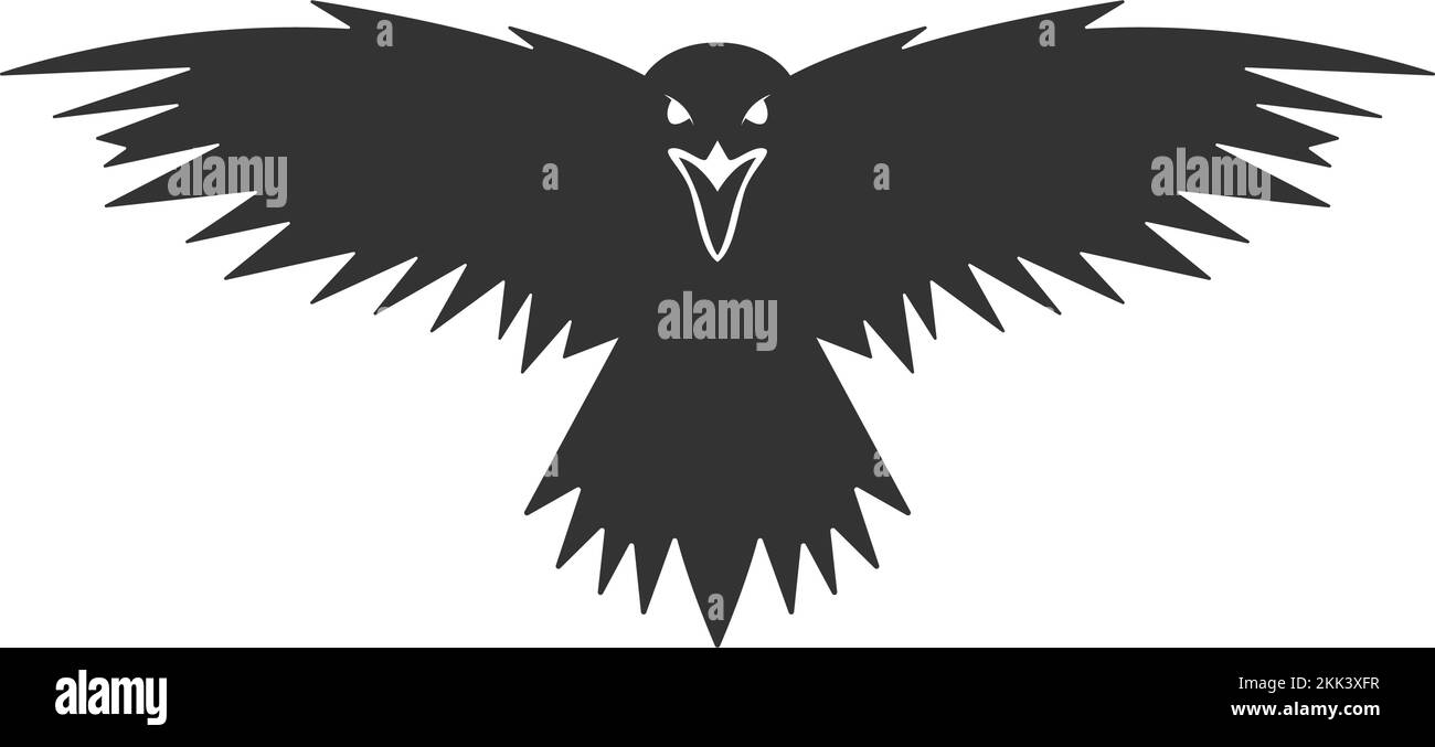 Raven logo icon design illustration vector Stock Vector Image & Art - Alamy