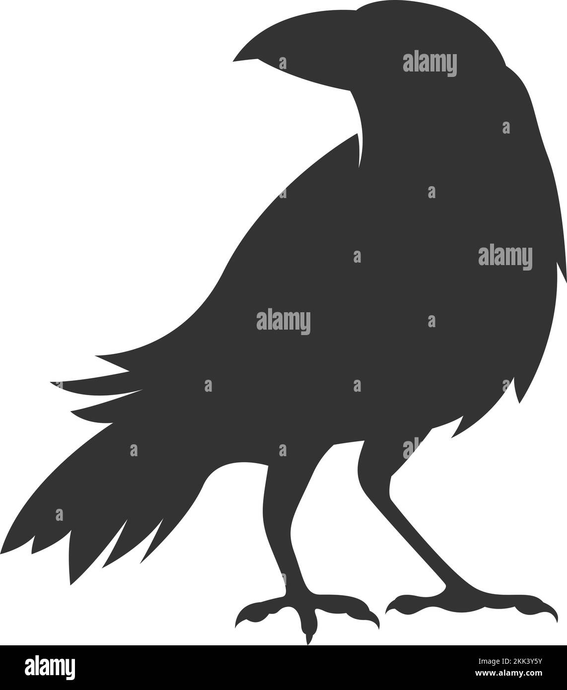 Raven logo icon design illustration vector Stock Vector Image & Art - Alamy