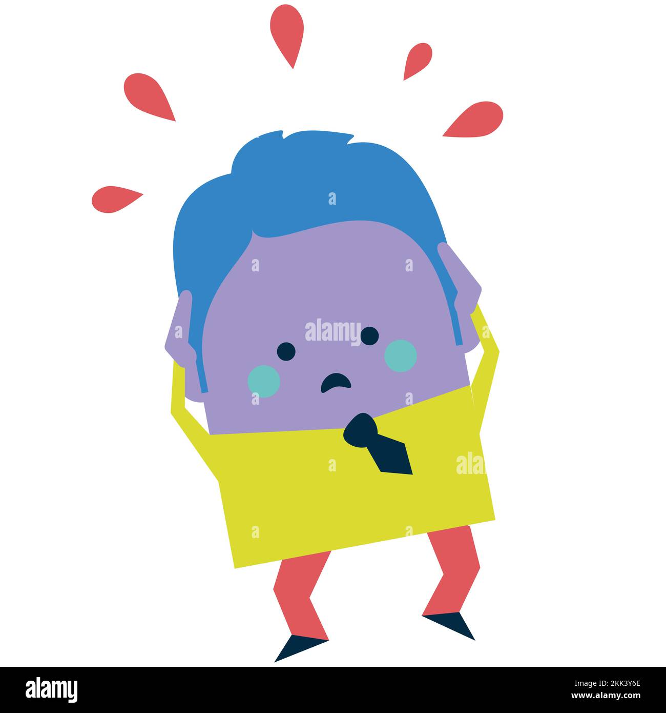 Illustration of a stressed businessman - business and working design ...