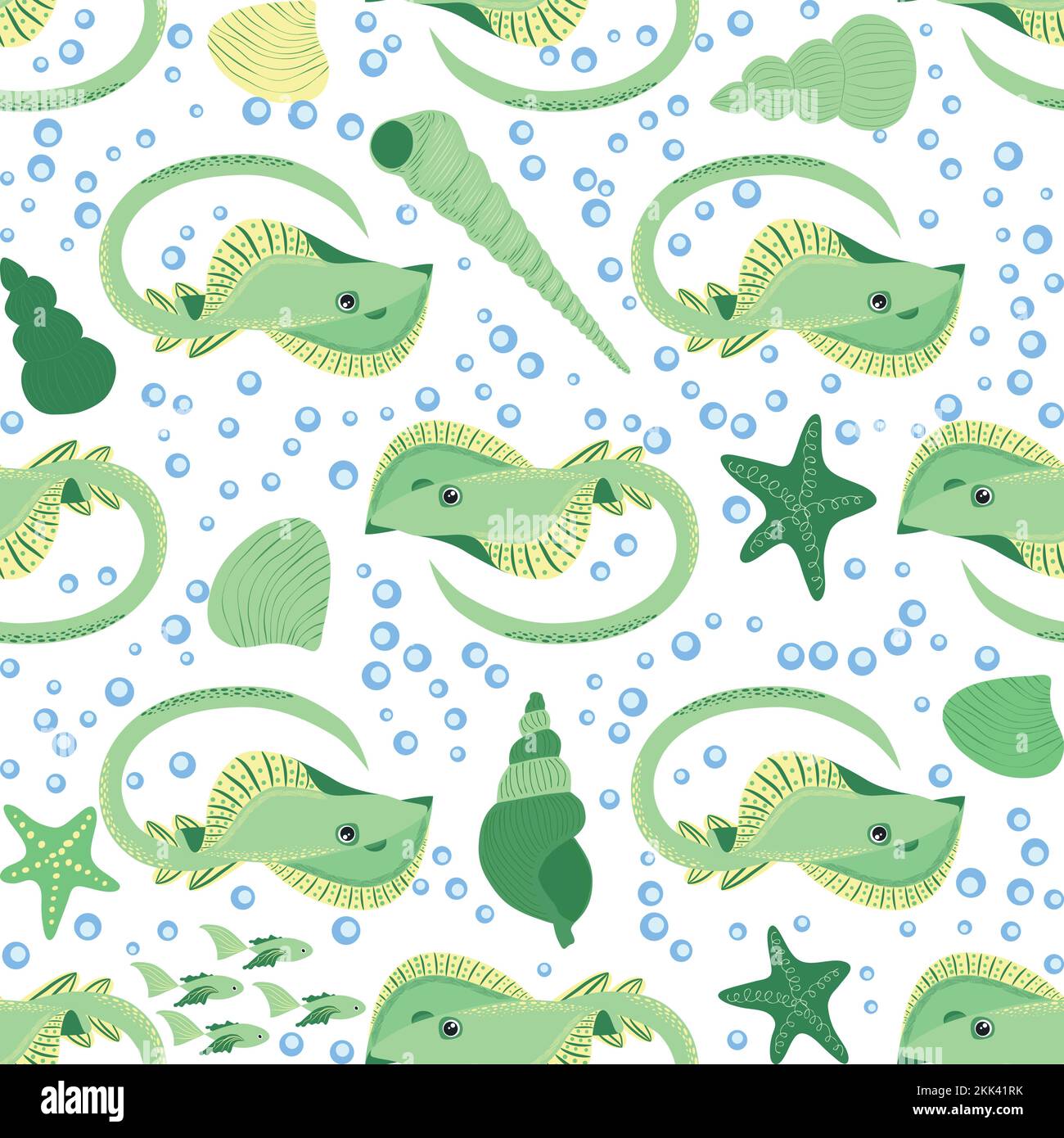 Bright green seashell on Stock Vector Images - Alamy