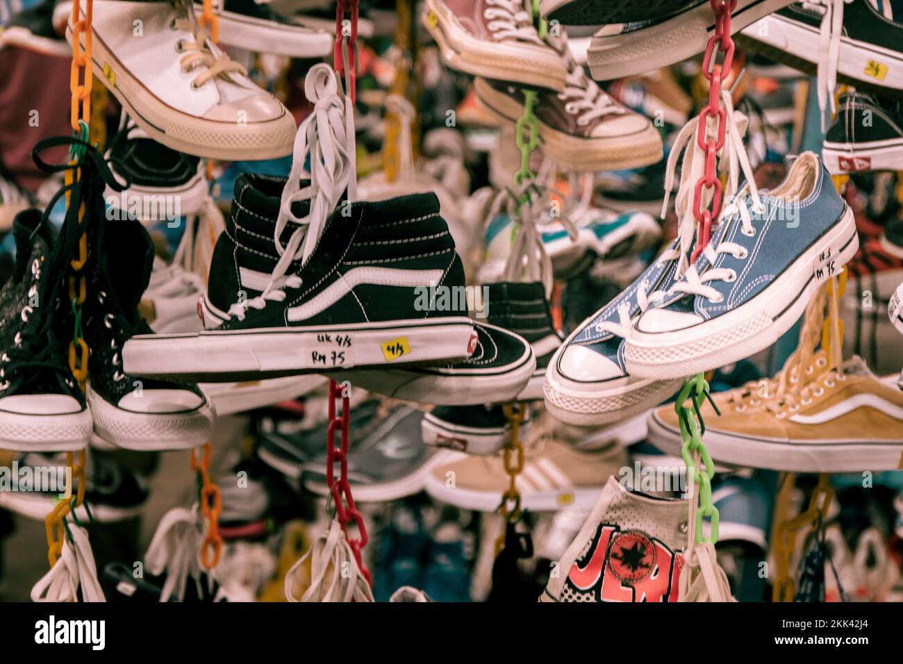 A shoe stall on the streets of Kuala Lumpur Stock Photo - Alamy
