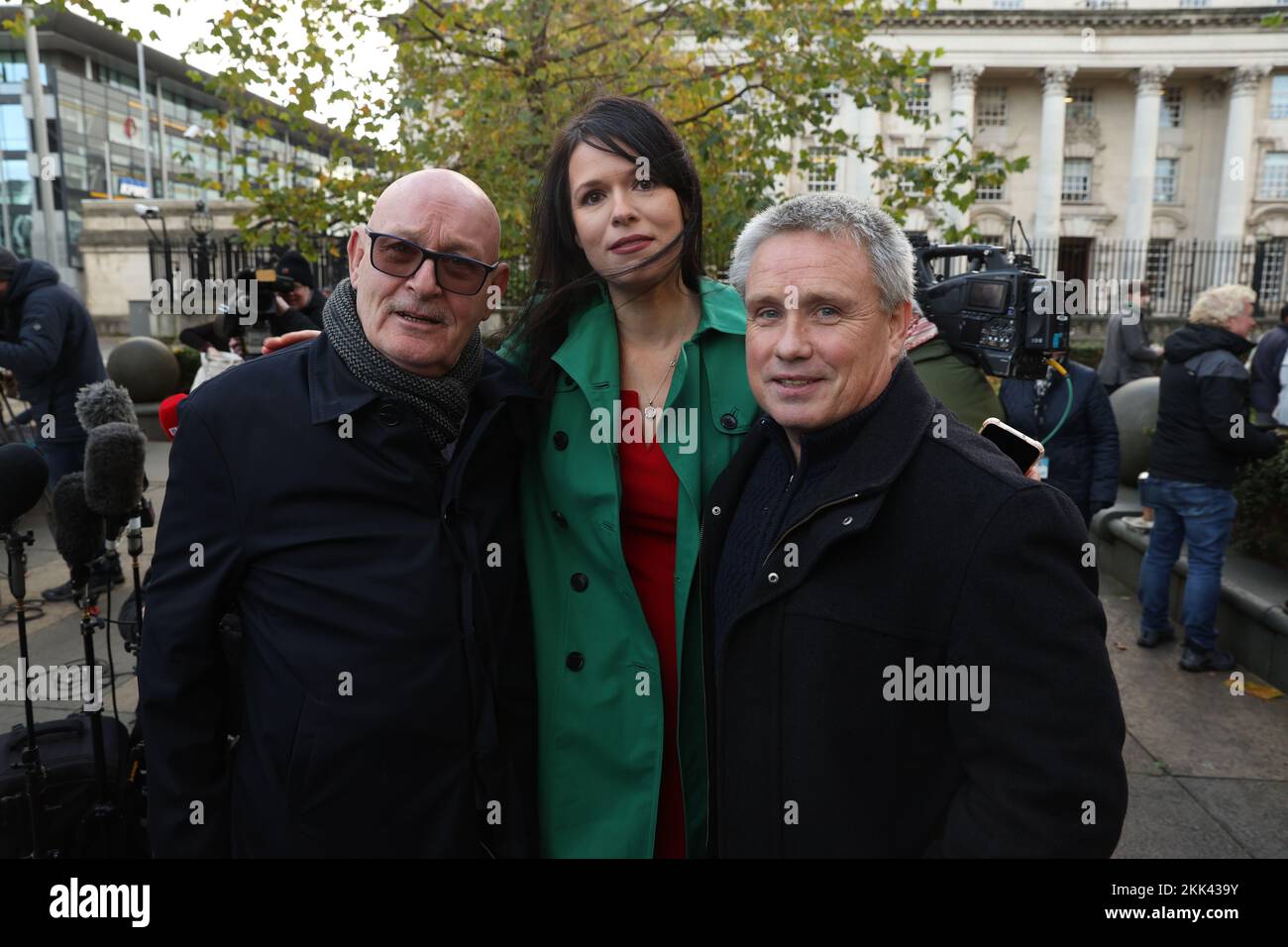(left to right) Brother of Aidan McAnespie Sean, Grainne Teggart from ...