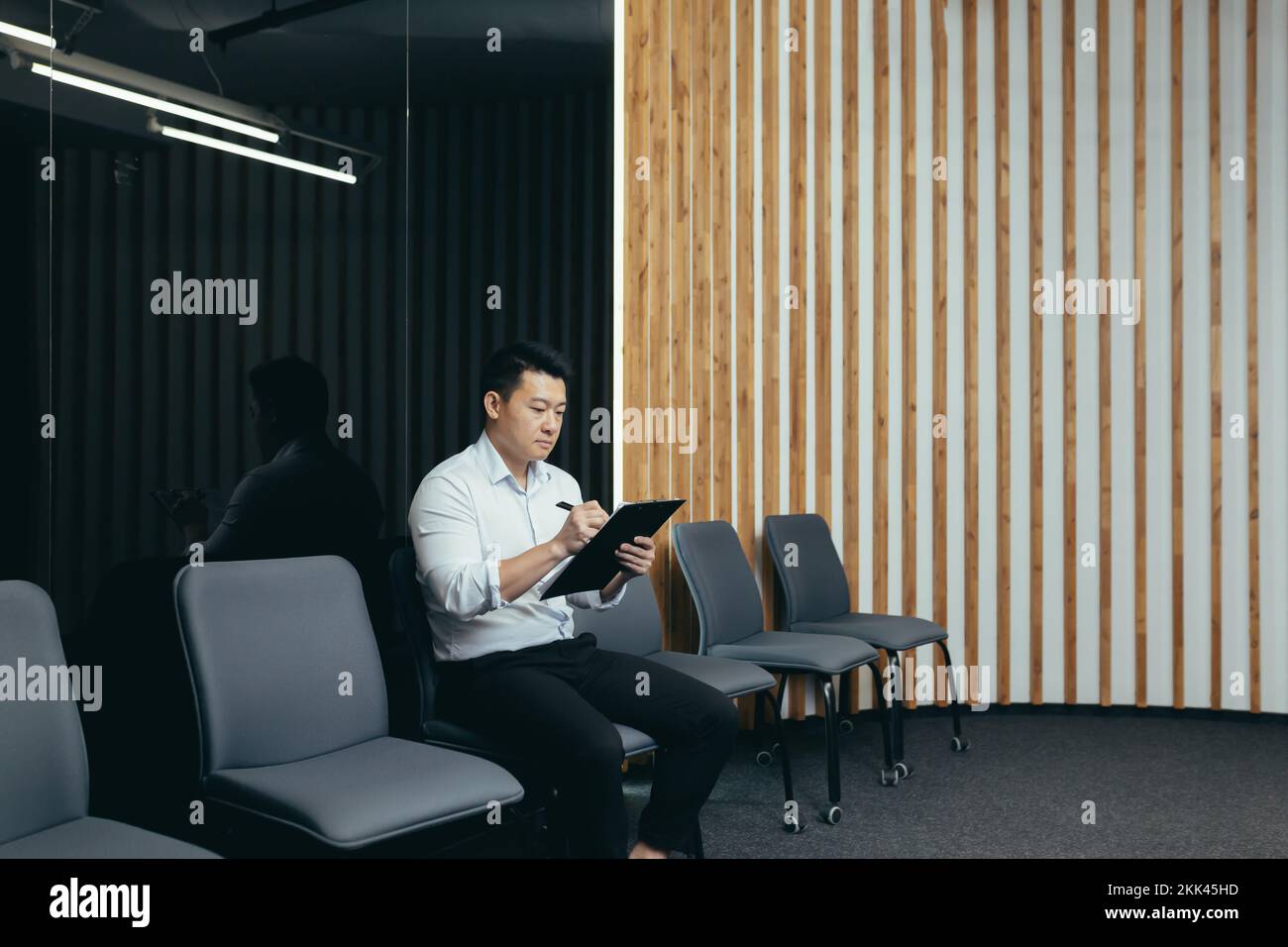 Korean man interview hi-res stock photography and images - Alamy