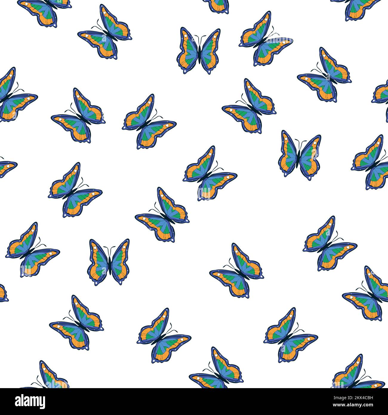Bright multicolored butterflies seamless pattern. Wallpaper, background ...