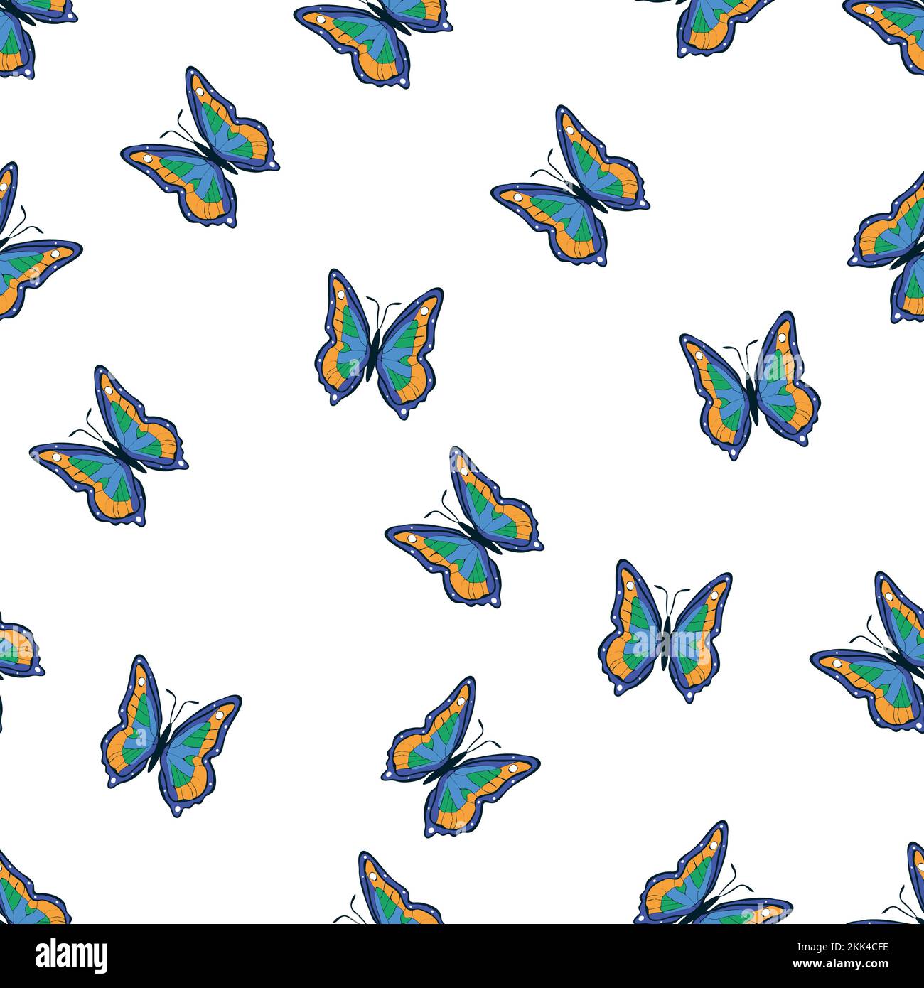 Bright multicolored butterflies seamless pattern. Wallpaper, background ...