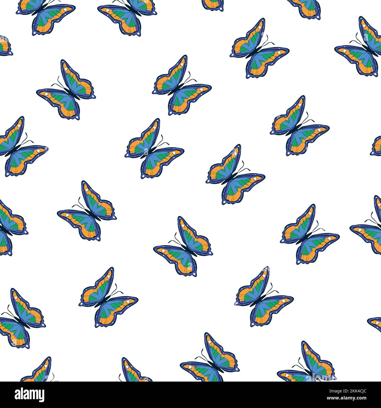 Bright multicolored butterflies seamless pattern. Wallpaper, background ...