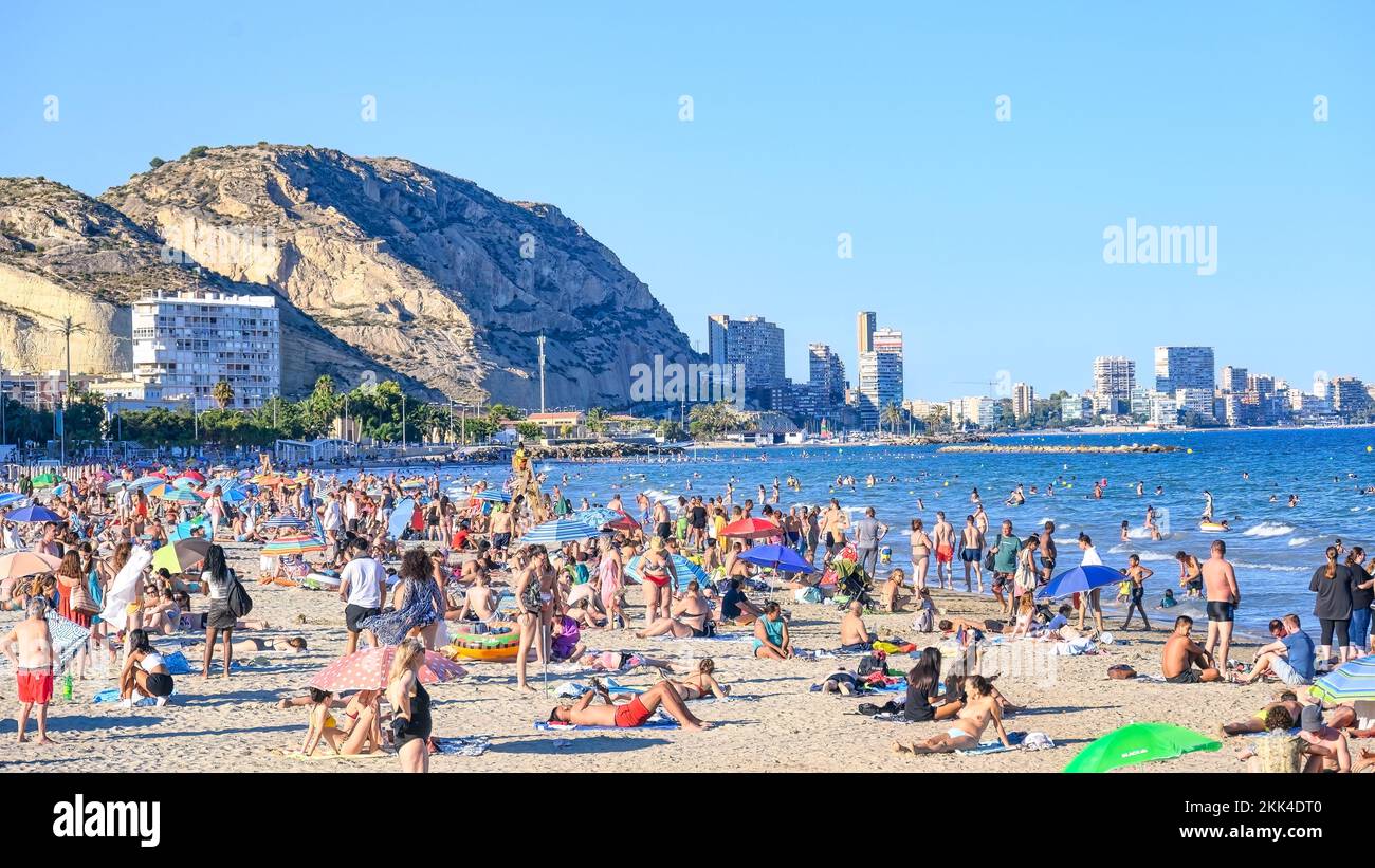 Alicante Beach, Spain Stock Photo - Alamy