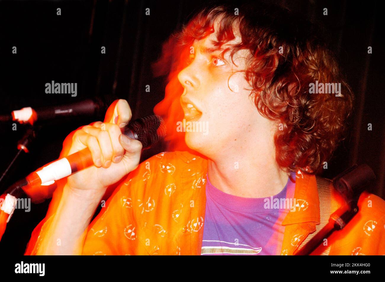 RAZORLIGHT, YOUNG, EARLY PUB GIG, 2004: A young Johnny Burrell singer ...