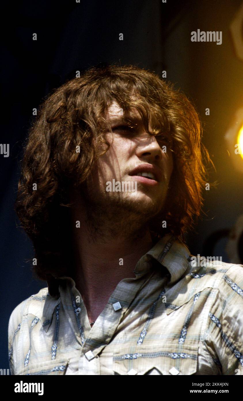 Singer Nick Atkinson from ROOSTER at Red Dragon Party In The Park in ...