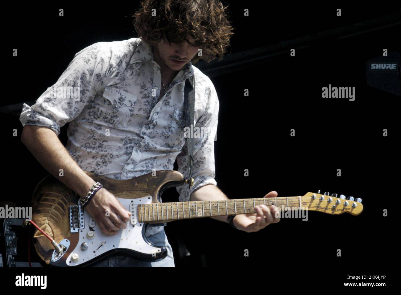 Guitarist Luke Potashnick from ROOSTER at Red Dragon Party In The Park ...