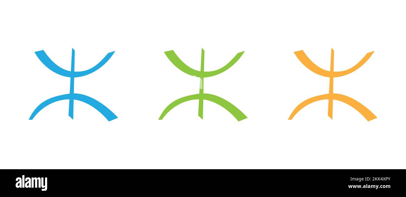 Set of Amazigh Symbol Concept Design. Isolated on White Background ...