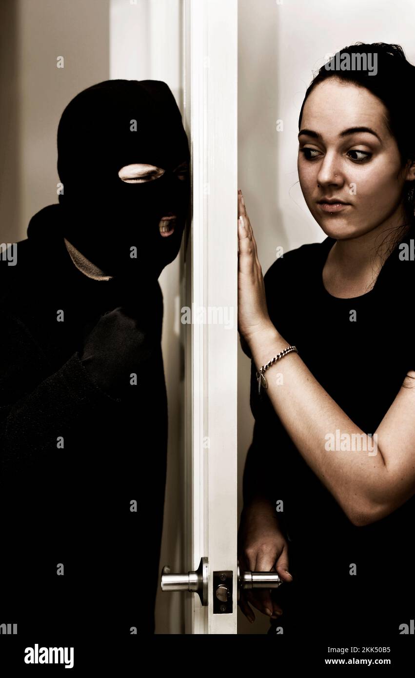 Woman attacking woman door hi-res stock photography and images - Alamy