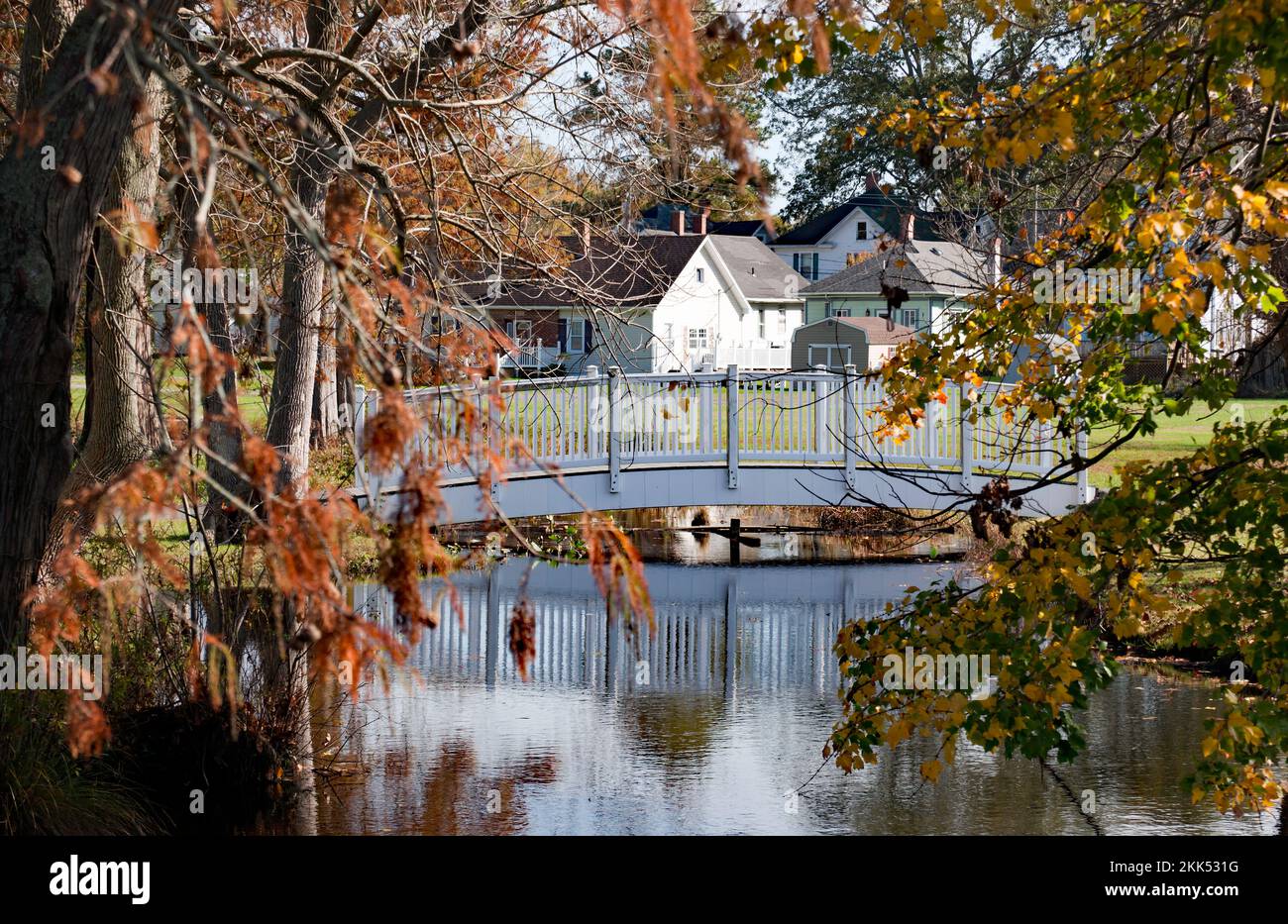 Boardwalk running along the edge of Cypress Park, next to the Pocomoke ...