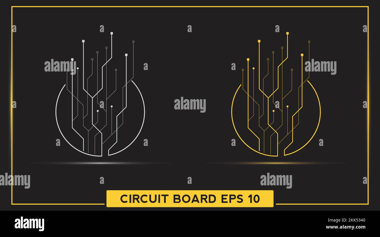 circuit board technology background. future electronics tech concept ...