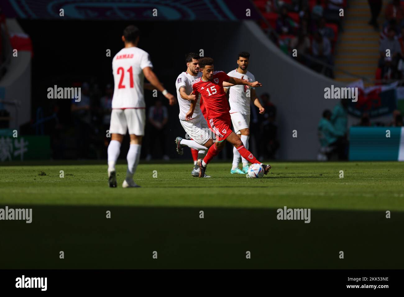 Al Rayyan, Qatar. 25th Nov, 2022. Ethan Ampadu (WAL) Football/Soccer ...