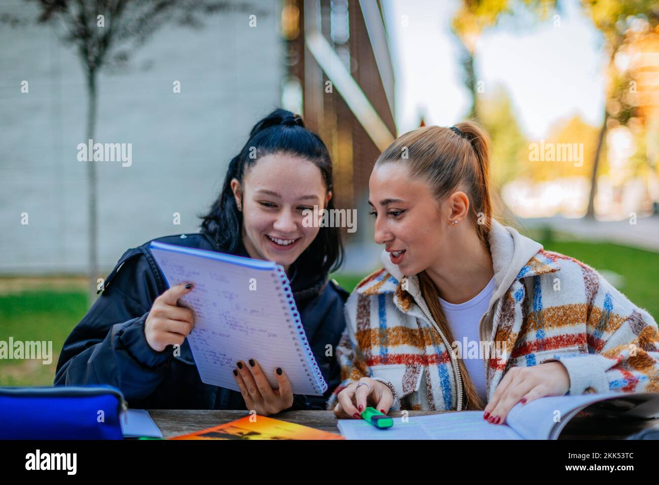 A cute high school girl made a homework mistake. She is aware and ...