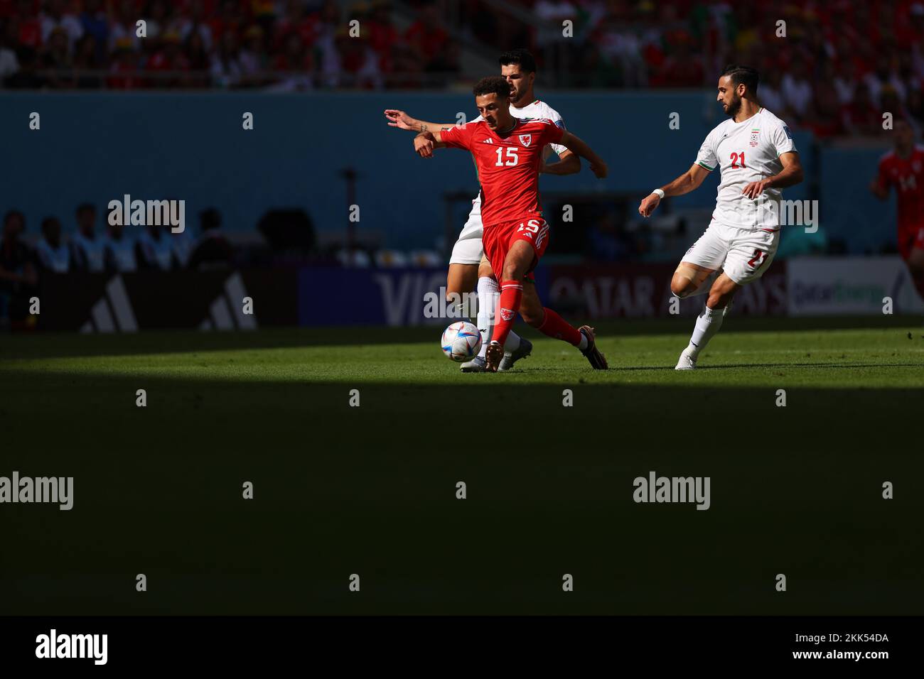 Al Rayyan, Qatar. 25th Nov, 2022. Ethan Ampadu (WAL) Football/Soccer ...