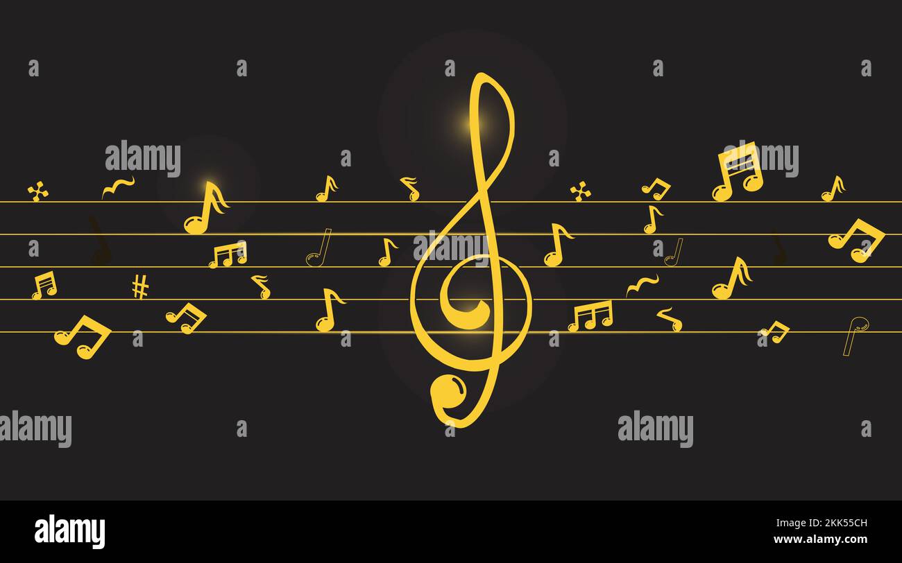 music scale logo design. music note sign or symbol. musical scale icons ...