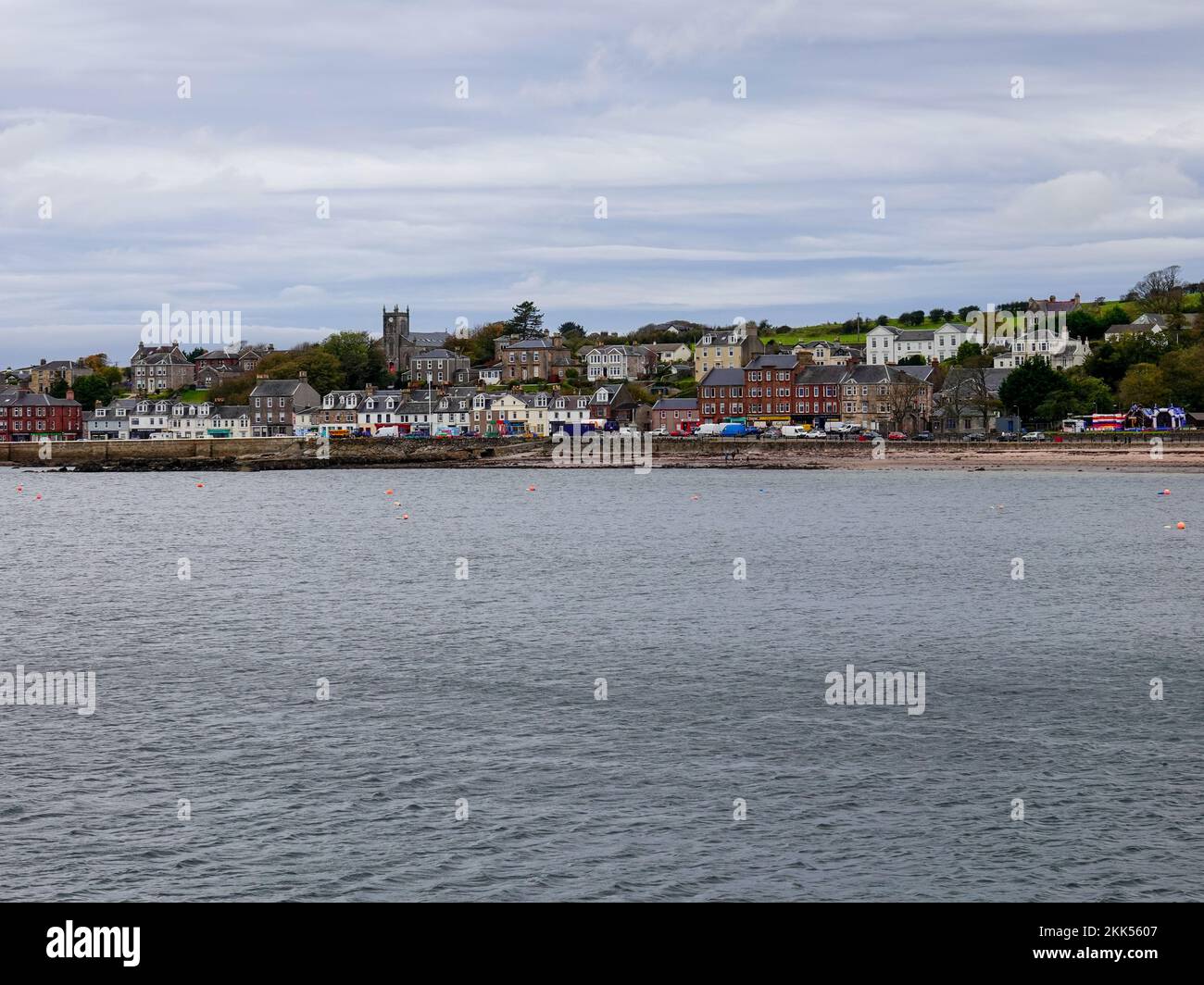 Coast and landscape view of Millport, the only city on Great Cumbrae ...