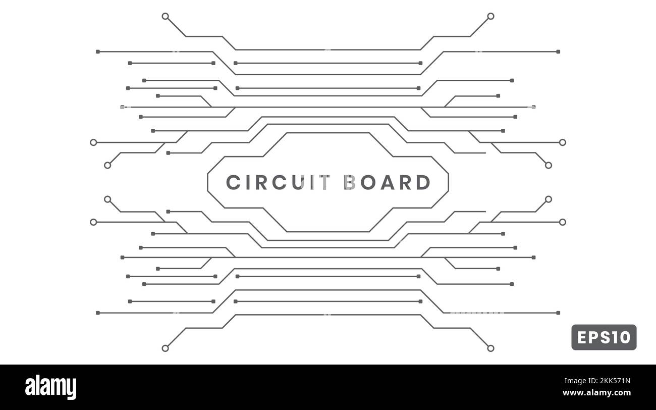 circuit board technology background. future electronics tech concept. movement. vector ...