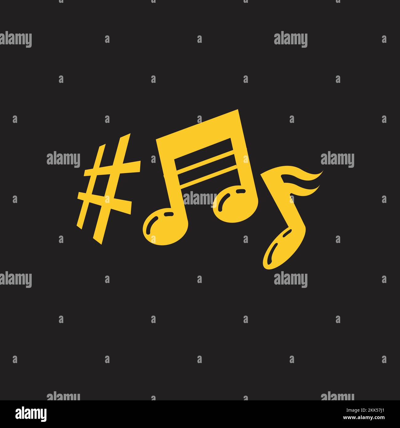 music scale logo design. music note sign or symbol. musical scale icons ...