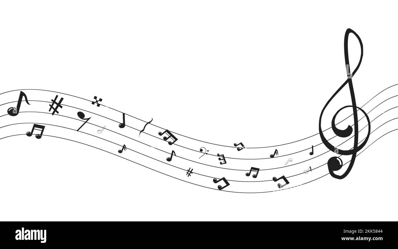 music scale logo design. music note sign or symbol. musical scale icons ...