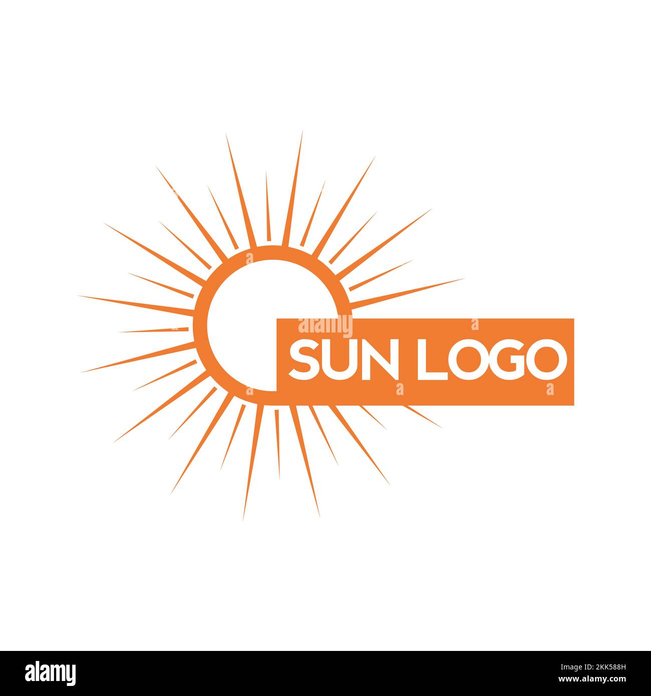 sun logo design on the horizon. summer sign or symbol. Sun icon vector ...