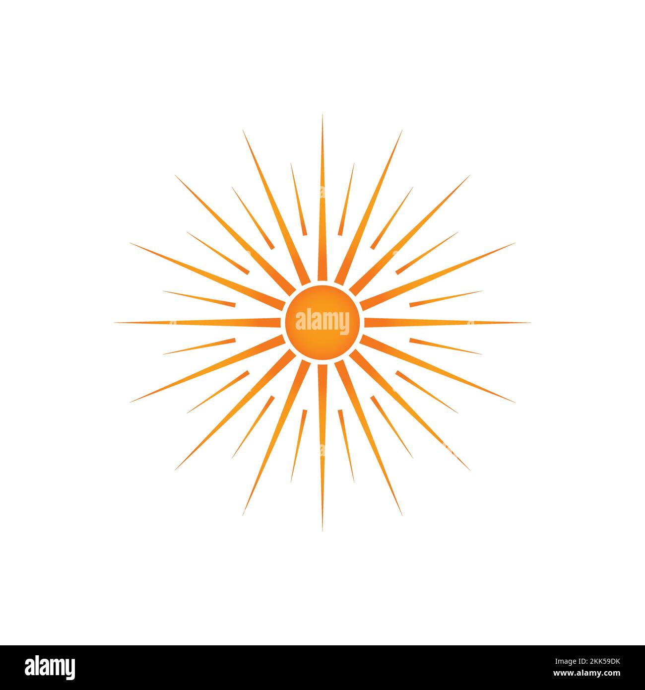 sun logo design on the horizon. summer sign or symbol. Sun icon vector ...