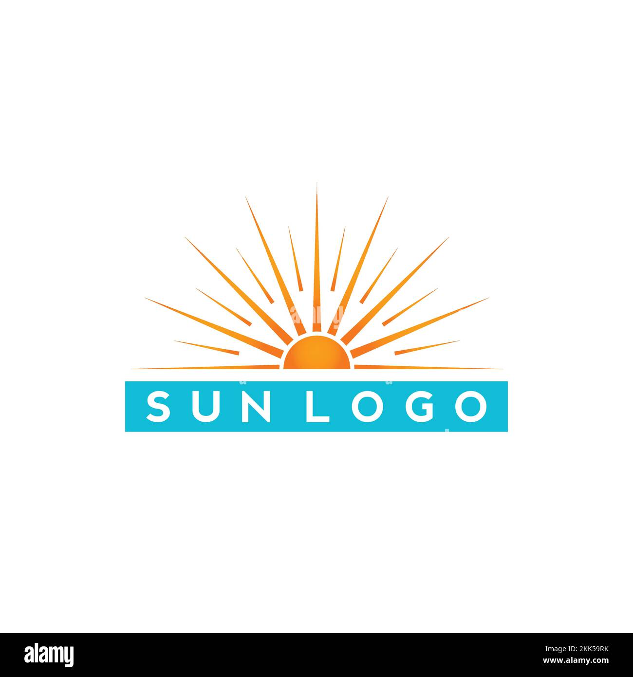 sun logo design on the horizon. summer sign or symbol. Sun icon vector ...