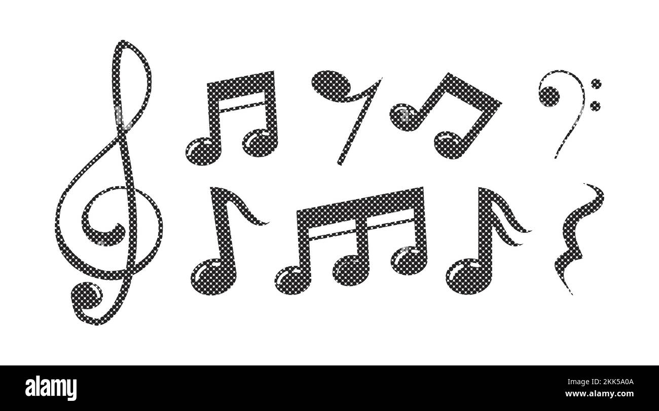 music scale logo design. music note sign or symbol. musical scale icons ...