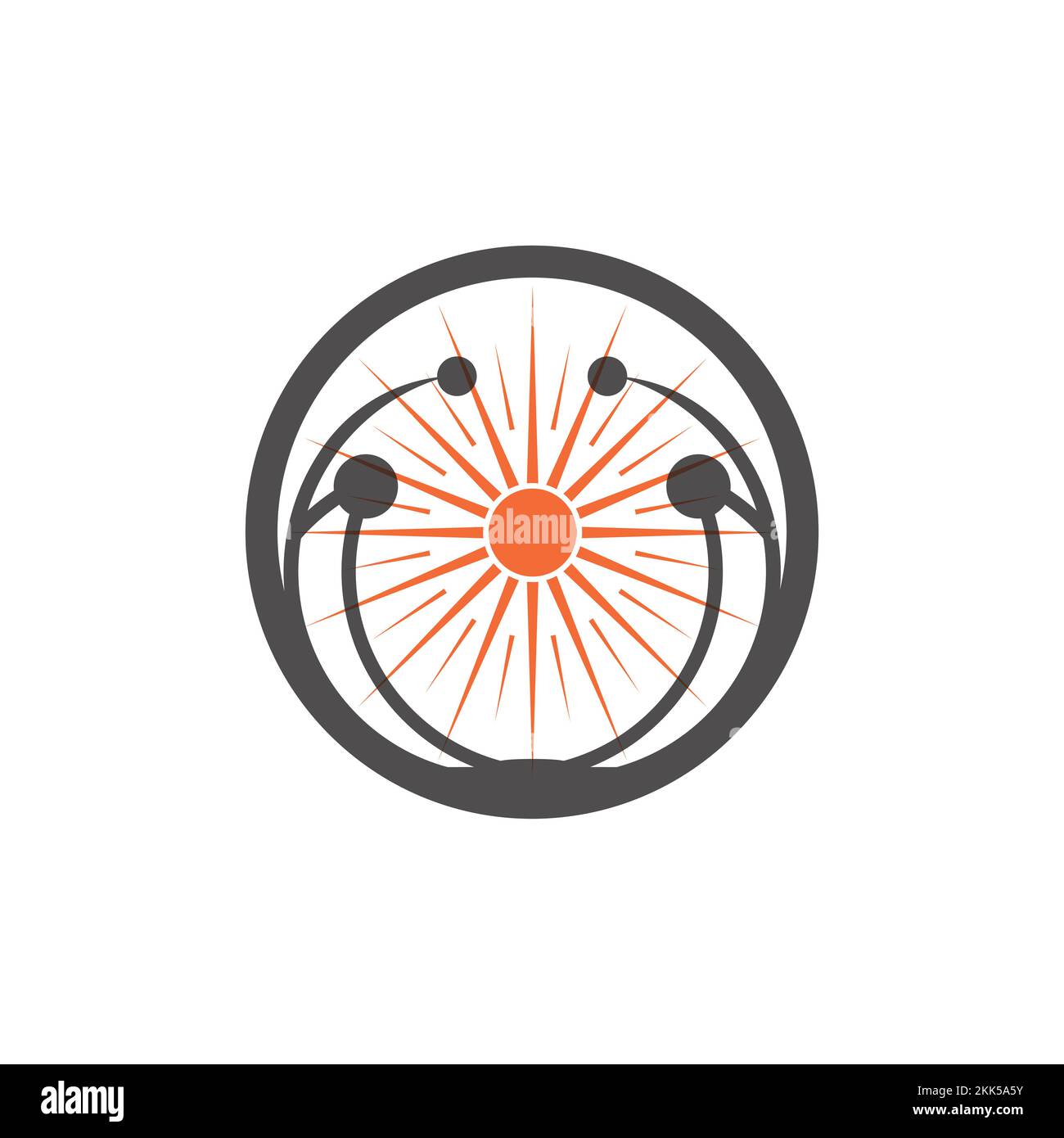 sun logo design on the horizon. summer sign or symbol. Sun icon vector ...