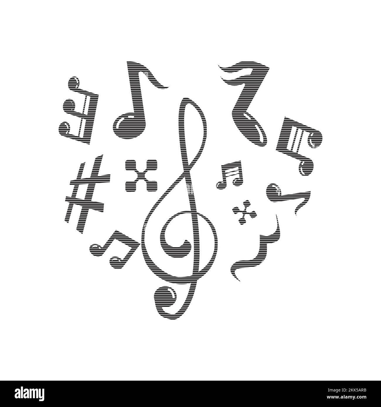 music scale logo design. music note sign or symbol. musical scale icons ...