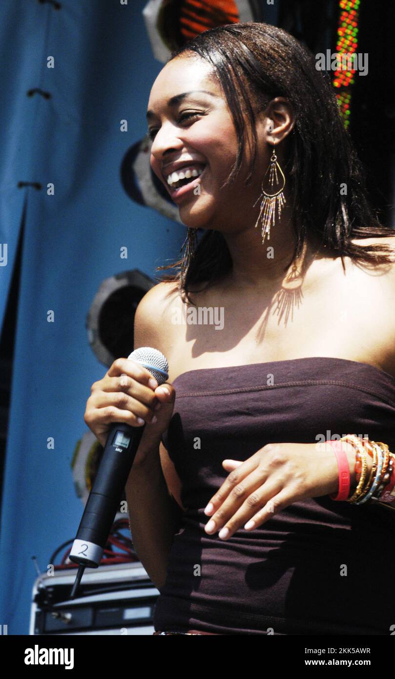 Singer Keisha White at Red Dragon Party In The Park in Cardiff, Wales ...