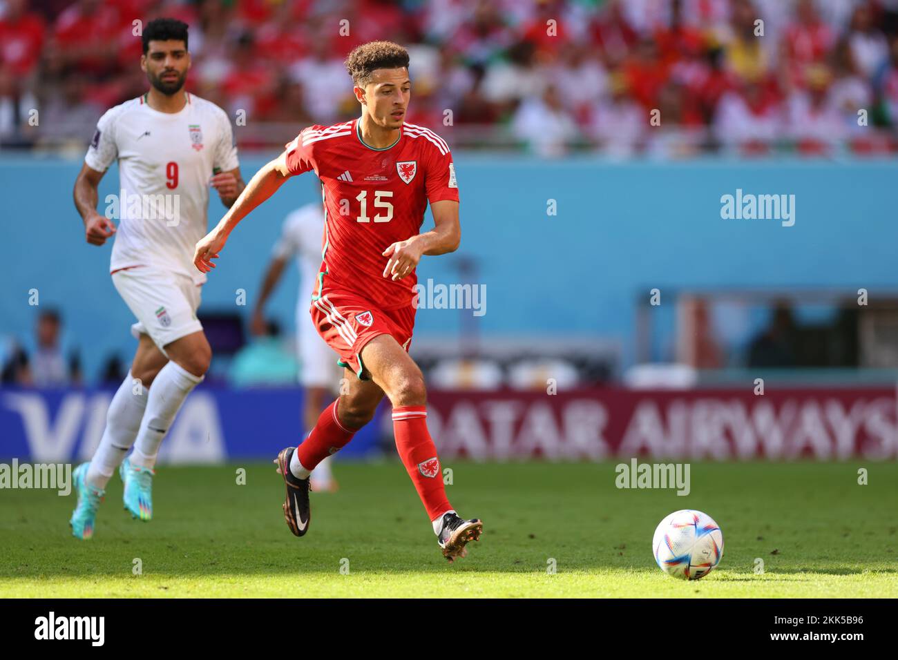 Al Rayyan, Qatar. 25th Nov, 2022. Ethan Ampadu (WAL) Football/Soccer ...