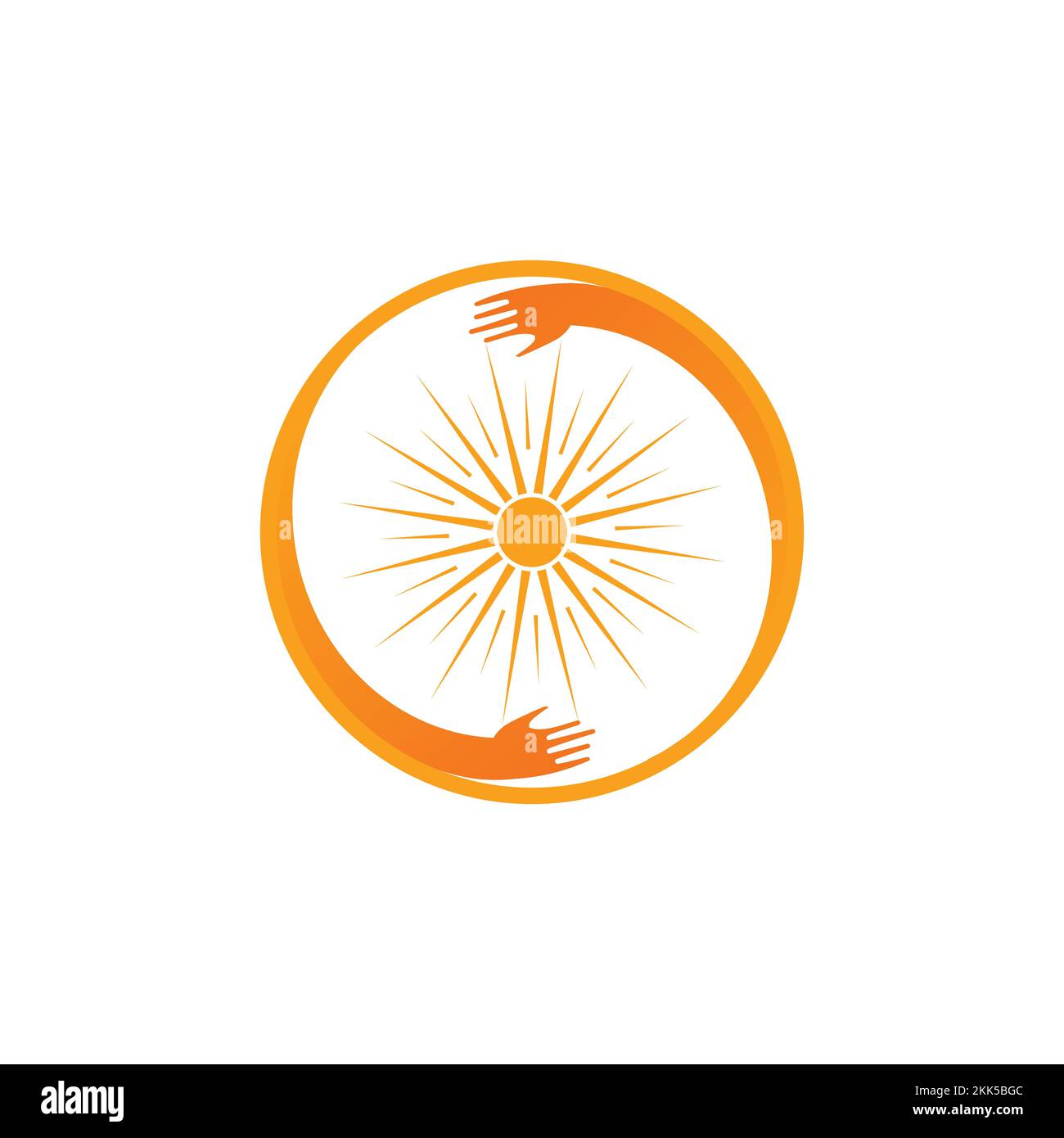 sun logo design on the horizon. summer sign or symbol. Sun icon vector ...
