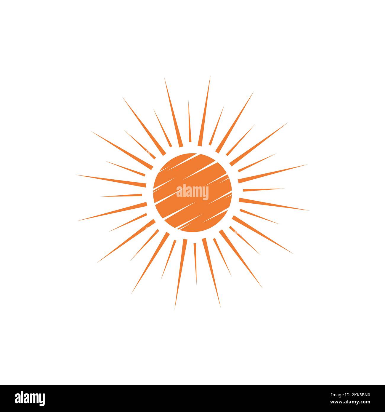 sun logo design on the horizon. summer sign or symbol. Sun icon vector ...