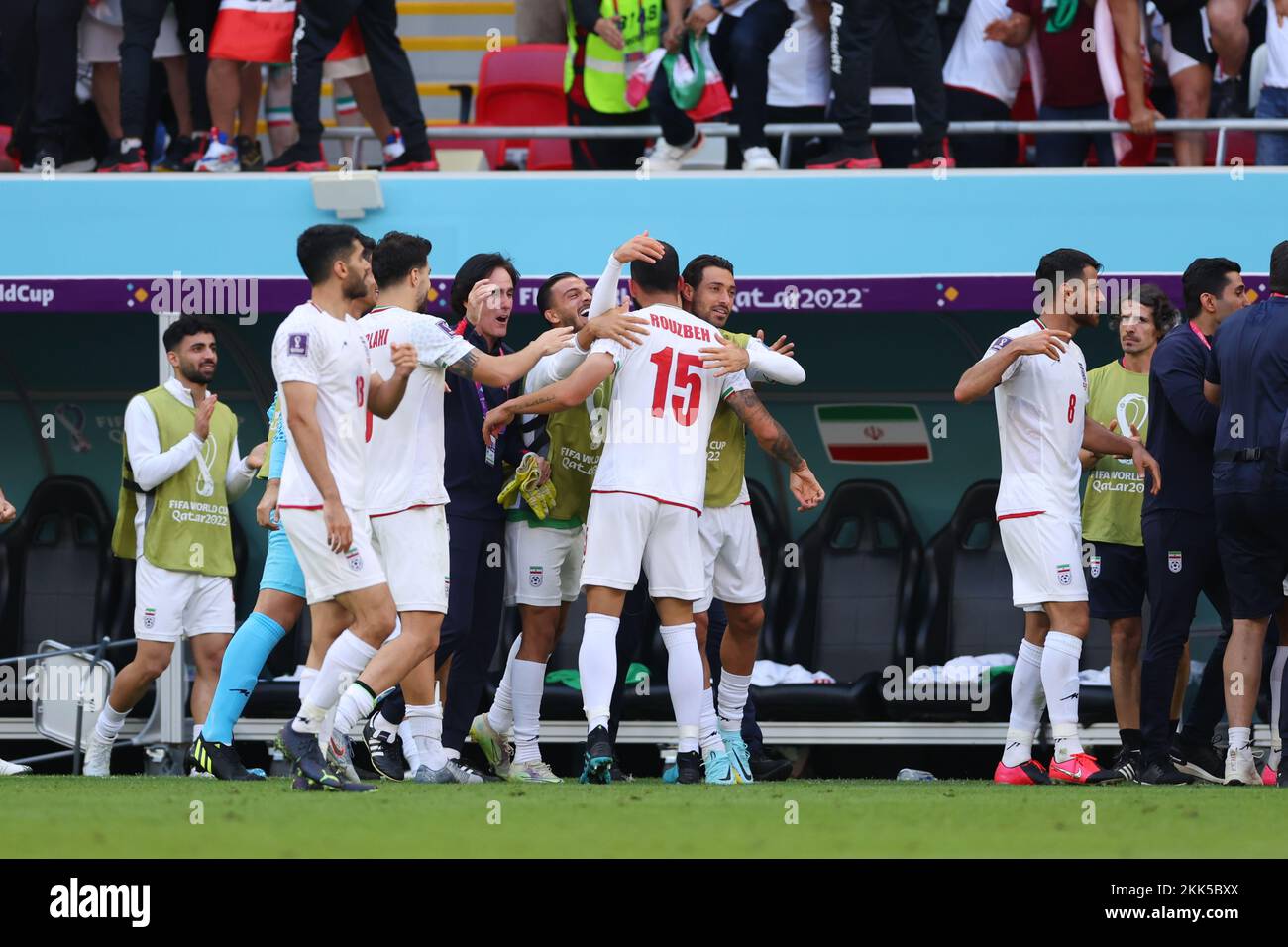 Al Rayyan, Qatar. 25th Nov, 2022. Iran team group (IRI) Football/Soccer : FIFA World Cup Qatar ...