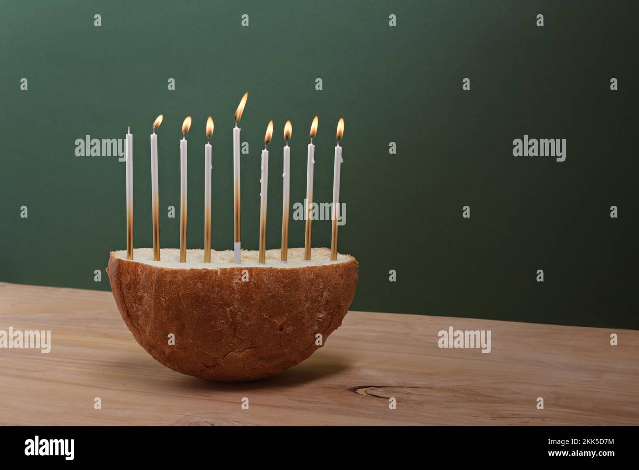 Menorah burning candles hanukkah on hi-res stock photography and images ...