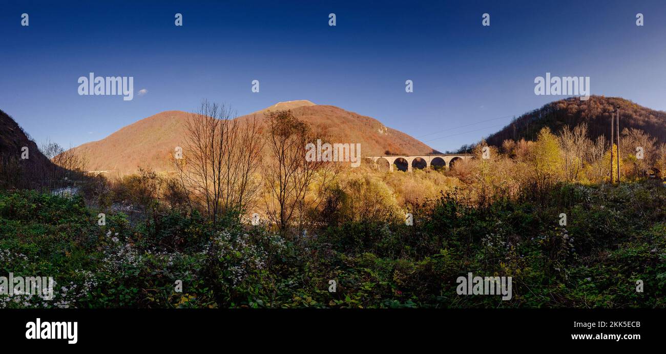 A beautiful natural landscape of hills Stock Photo - Alamy