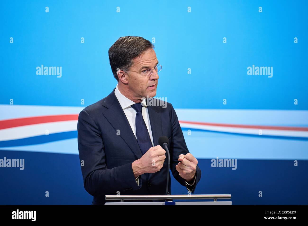 The Hague, Netherlands. 25th Nov, 2022. THE HAGUE - Prime Minister Mark ...
