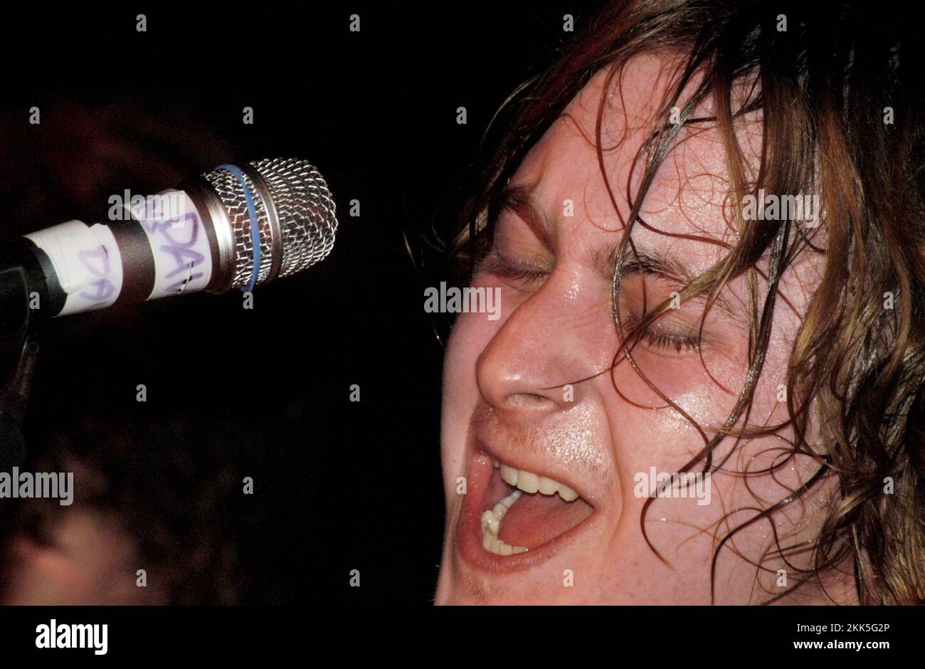 David McCabe, singer and guitarist with THE ZUTONS at Cardiff Welsh ...