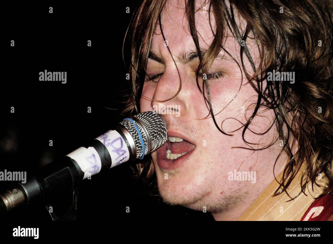 David McCabe, singer and guitarist with THE ZUTONS at Cardiff Welsh ...