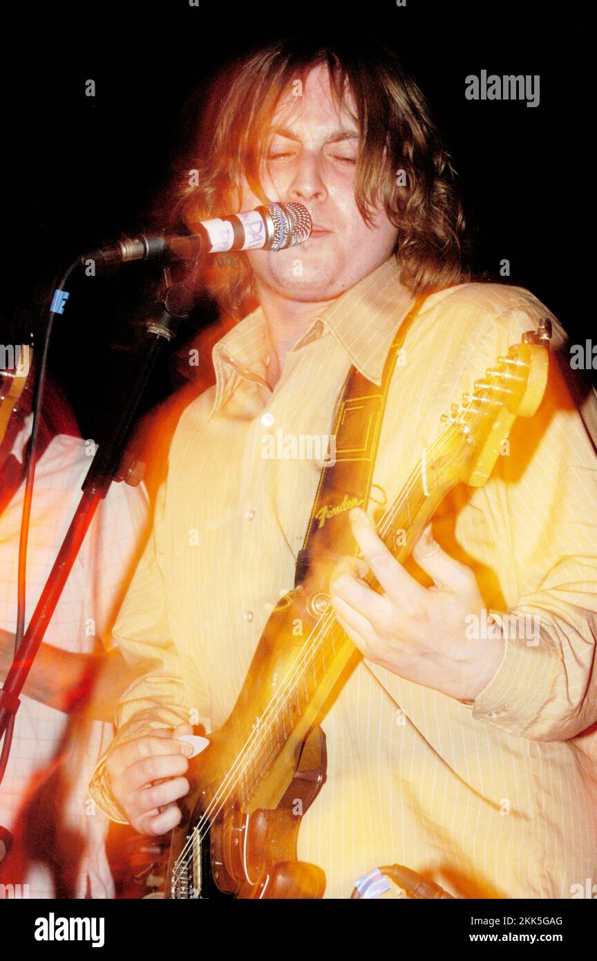 David McCabe, singer and guitarist with THE ZUTONS at Cardiff Welsh ...