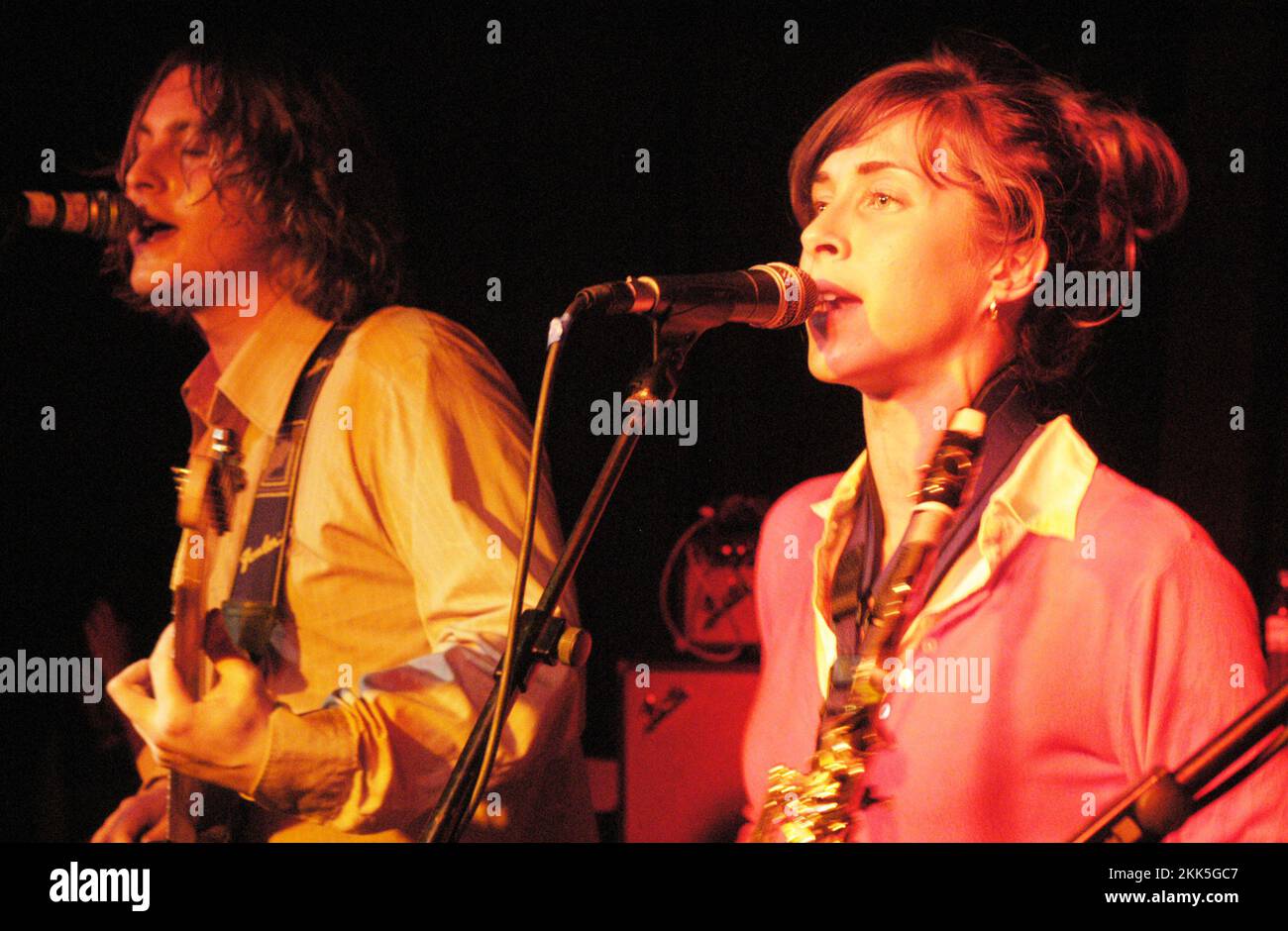 David McCabe, singer and guitarist, and Abi Harding, saxophonist with ...