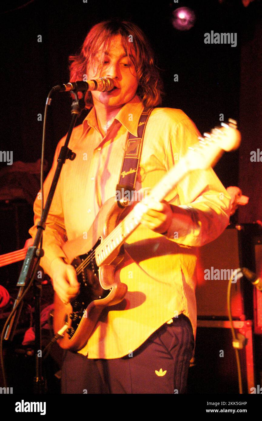 David McCabe, singer and guitarist with THE ZUTONS at Cardiff Welsh ...