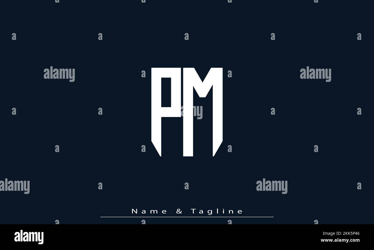 Alphabet letters Initials Monogram logo PM , MP Stock Vector Image ...